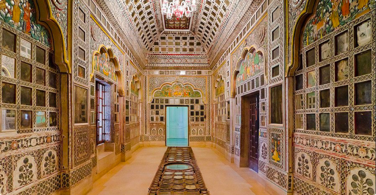 The spectacular Kanch Mandir made entirely of glass and mirrors is one ...